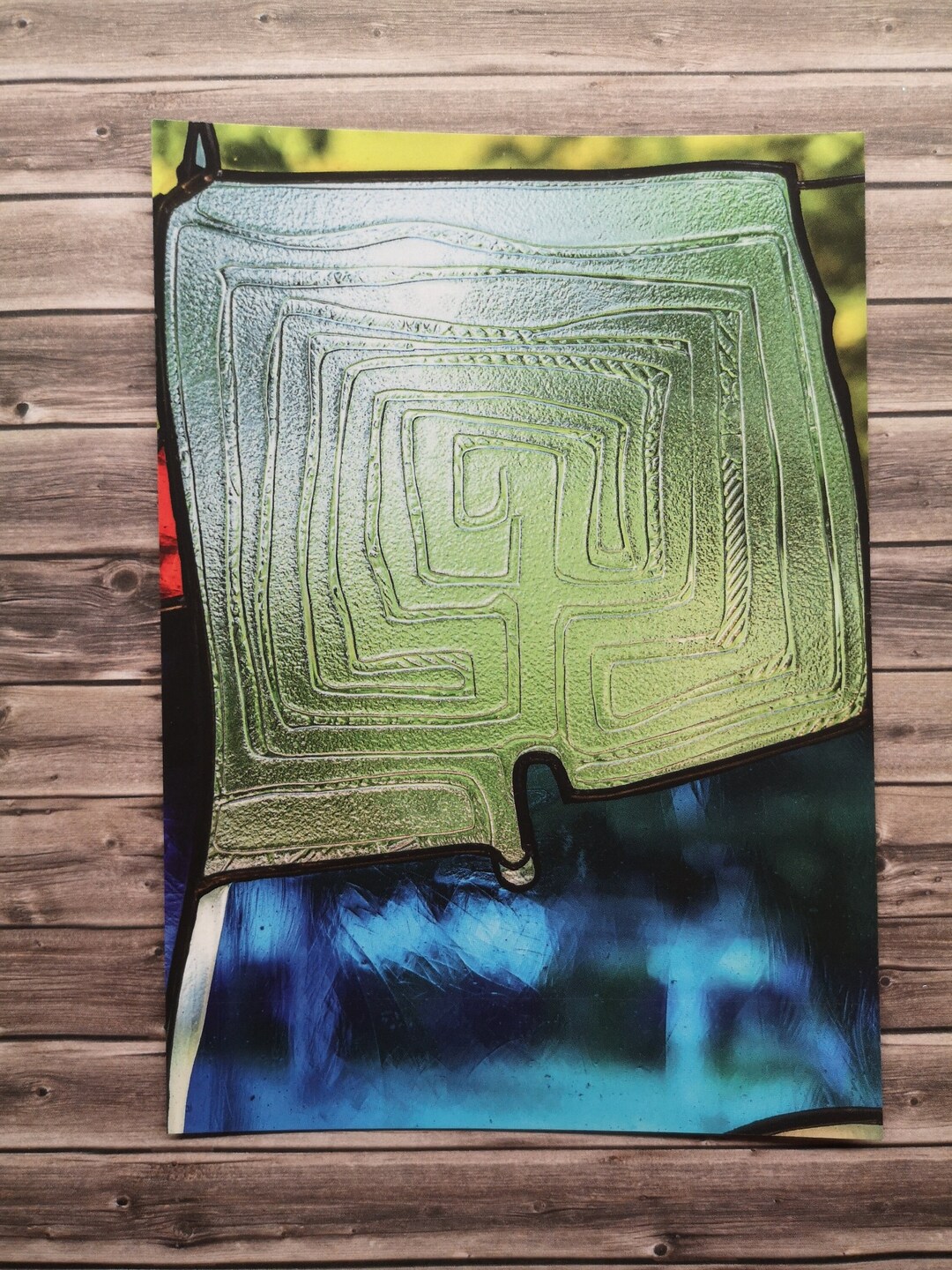 Postcard Labyrinth Glass Art Limited Small Edition Collector's Card ...