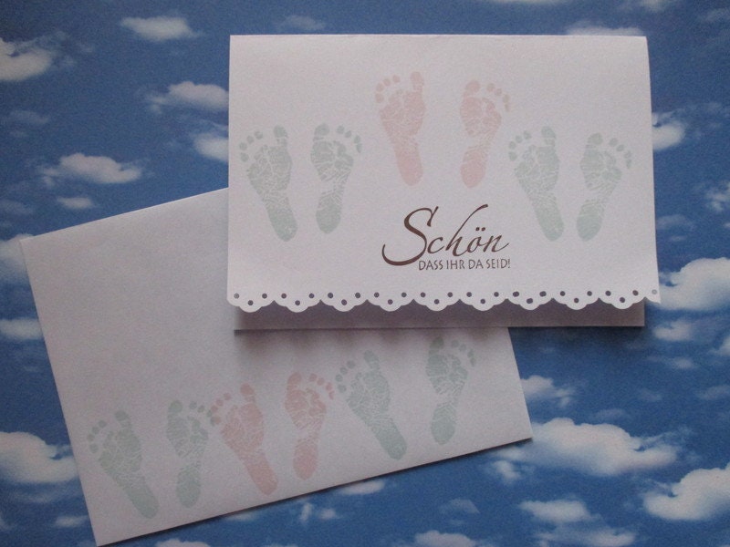 Card for the Birth of Triplets / Triplets Card Triplets 3 Babies Three ...
