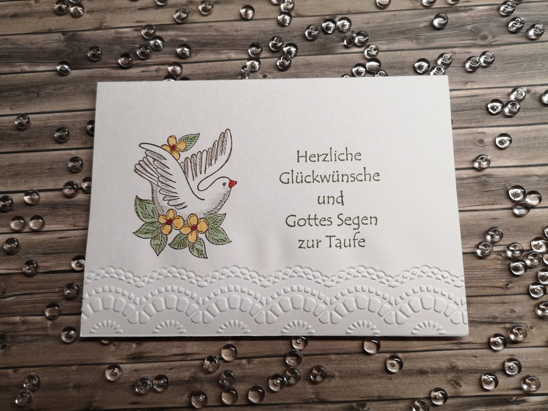 Neutral Baptism Card Card for Baptism & Envelope Boy Son Girl Daughter ...