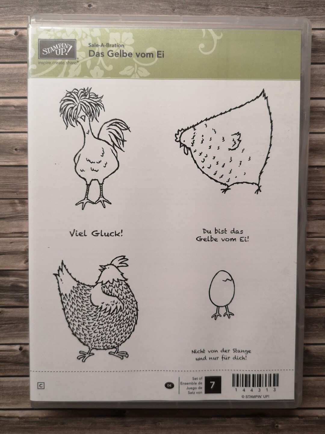 Stampin up Stamp Set the Yellow of the Egg 7 Stamps German Texts Easter ...