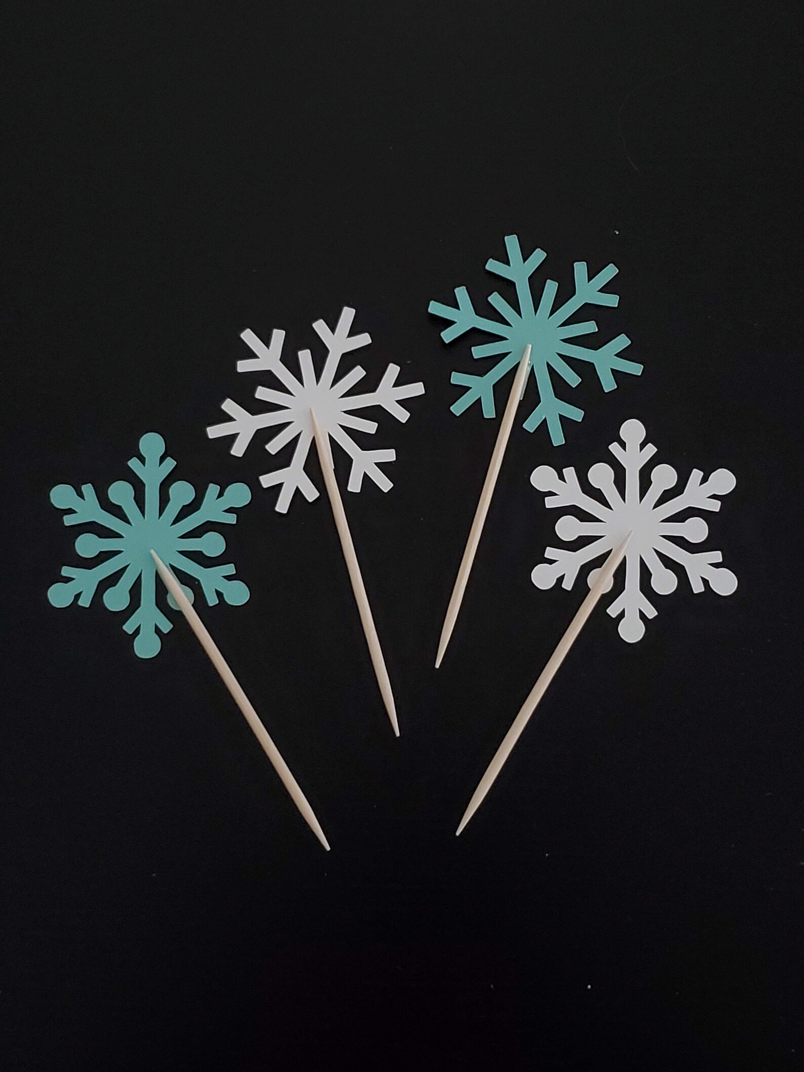 Snowflake Toothpicks - Christmas/holiday - Etsy