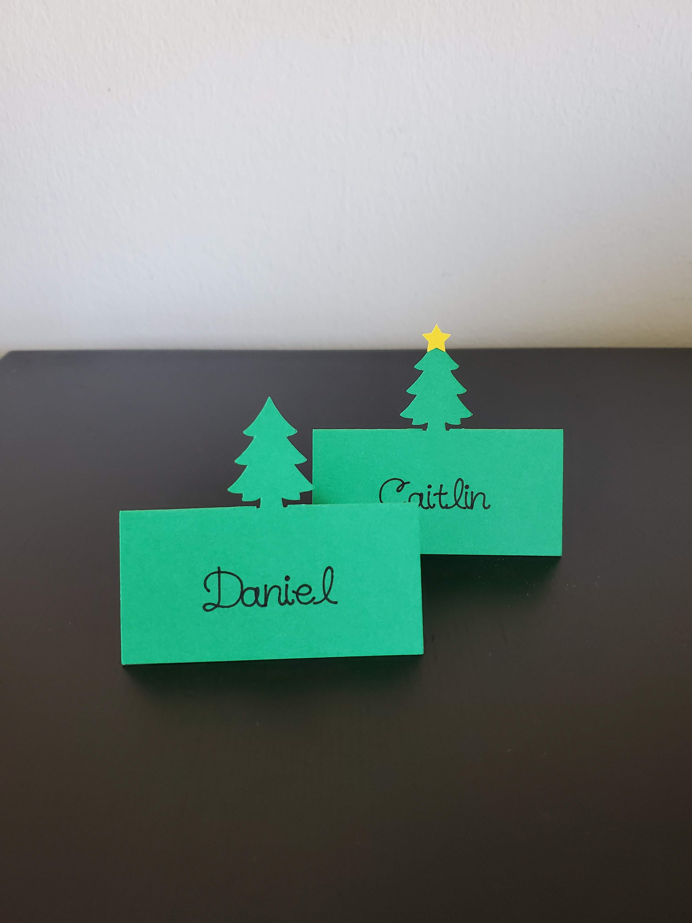 Personalized Christmas Tree Themed Table Place Cards - Order by 12/15 ...