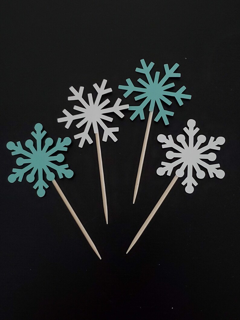 Snowflake Toothpicks - Christmas/holiday - Etsy