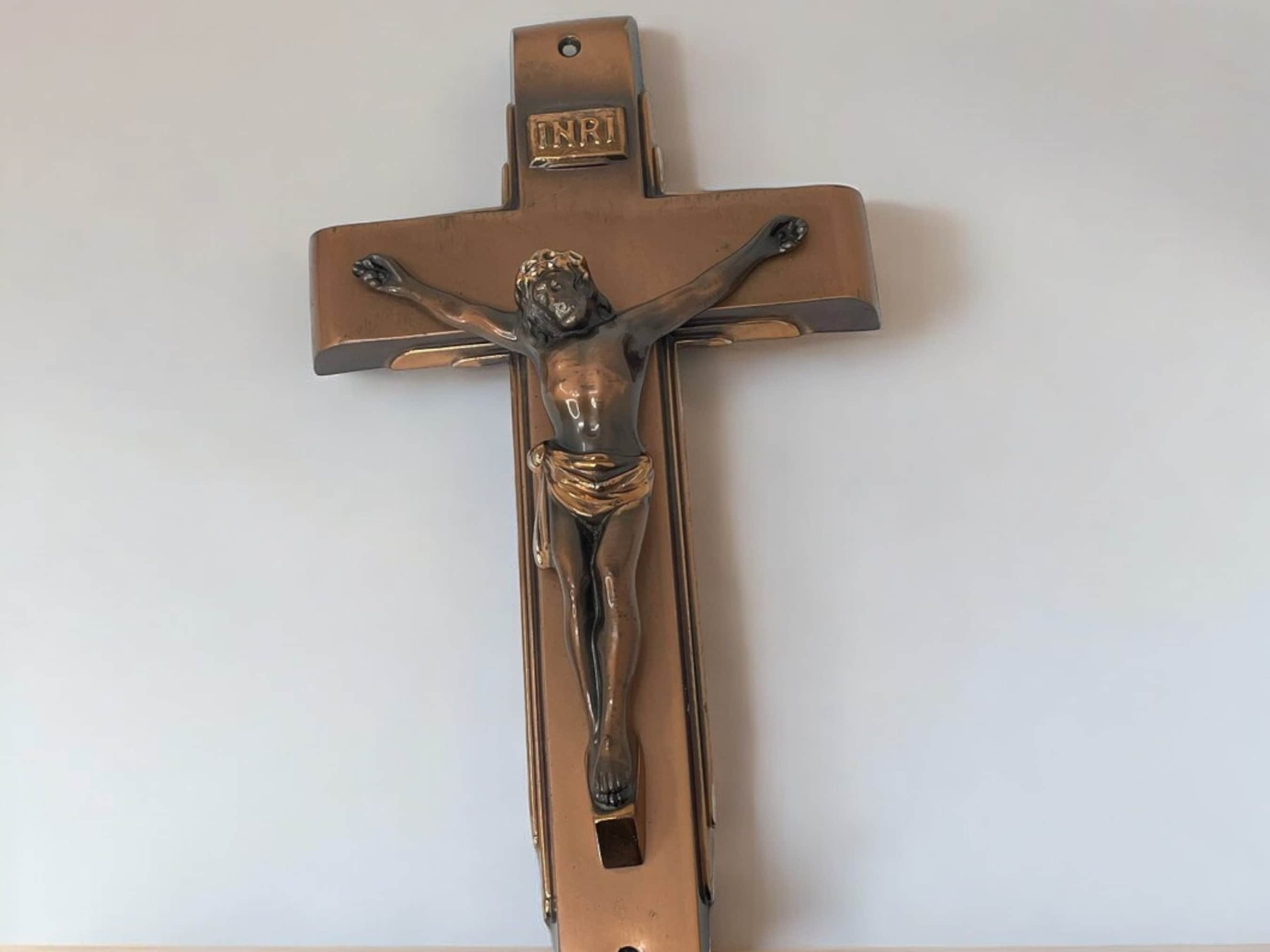 Copper Crucifix Cross Casket Topper - Etsy