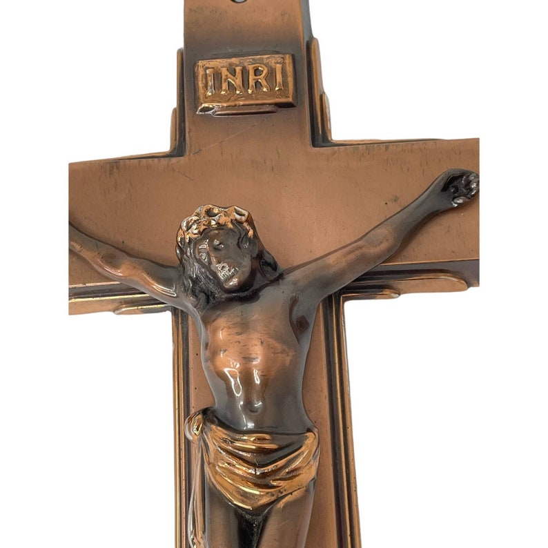 Copper Crucifix Cross Casket Topper - Etsy