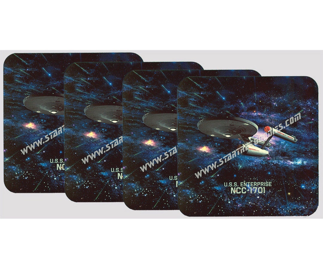 Photo COASTERS Set of FOUR Star Trek: Original Series U.S.S. Enterprise ...