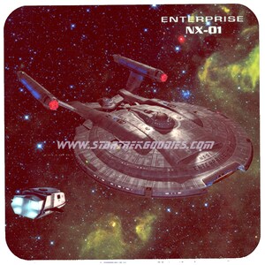 Photo COASTERS Set of FOUR - Star Trek: Enterprise NX-01 & Shuttlepod ...