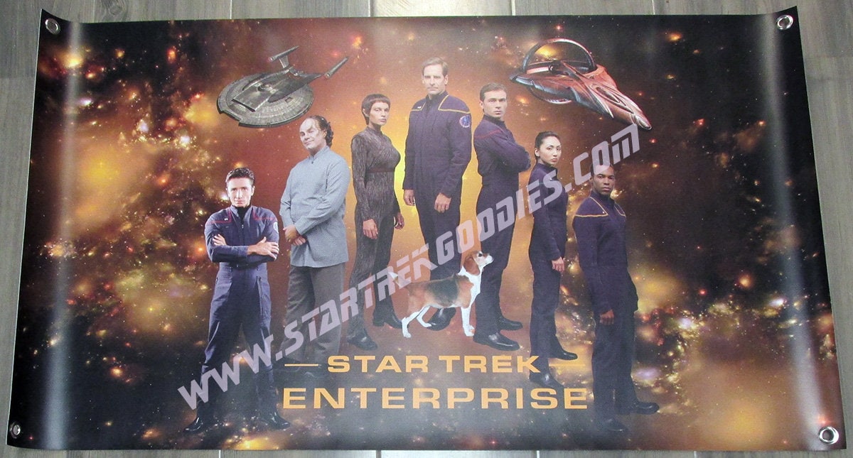 VINYL BANNER Star Trek: Enterprise Full Crew w/Porthos | Etsy