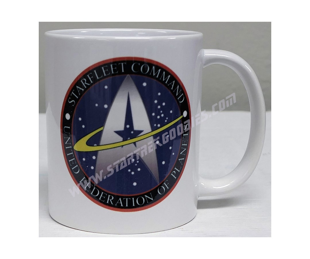 CERAMIC MUG - Star Trek: Original Series "starfleet Command - Ufp" Logo! - Etsy
