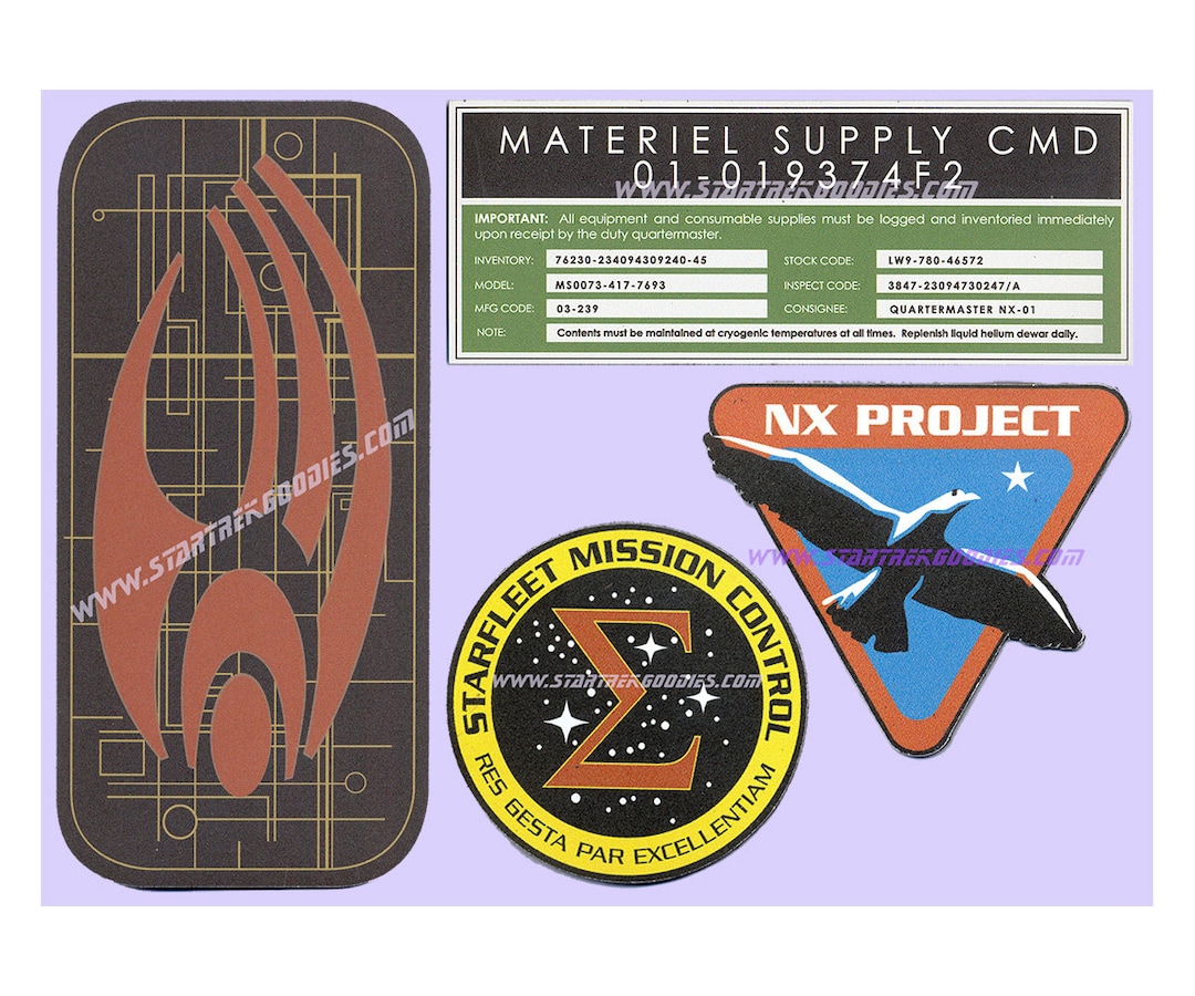 FOUR MAGNETS - Star Trek: Enterprise Logos, Insignia's, MORE! - Etsy