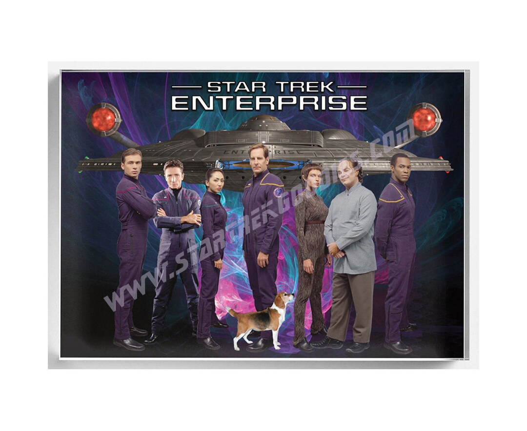ARTWORK Gorgeous Star Trek: Enterprise Crew & NX-01 Acrylic Photo Block ...