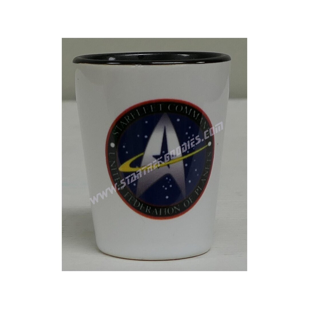 SHOT GLASS - Star Trek Starfleet Command / UFP Logo! - Etsy