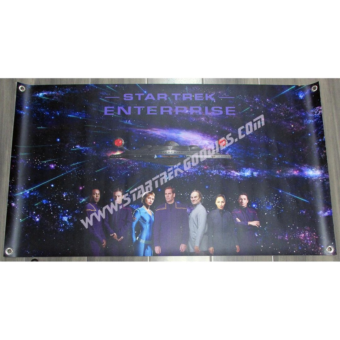 VINYL BANNER Star Trek: Enterprise - Crew With NX-01 Below on Nebulas ...