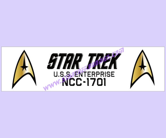 BUMPERSTICKER Star Trek: the Original Series USS Enterprise | Etsy
