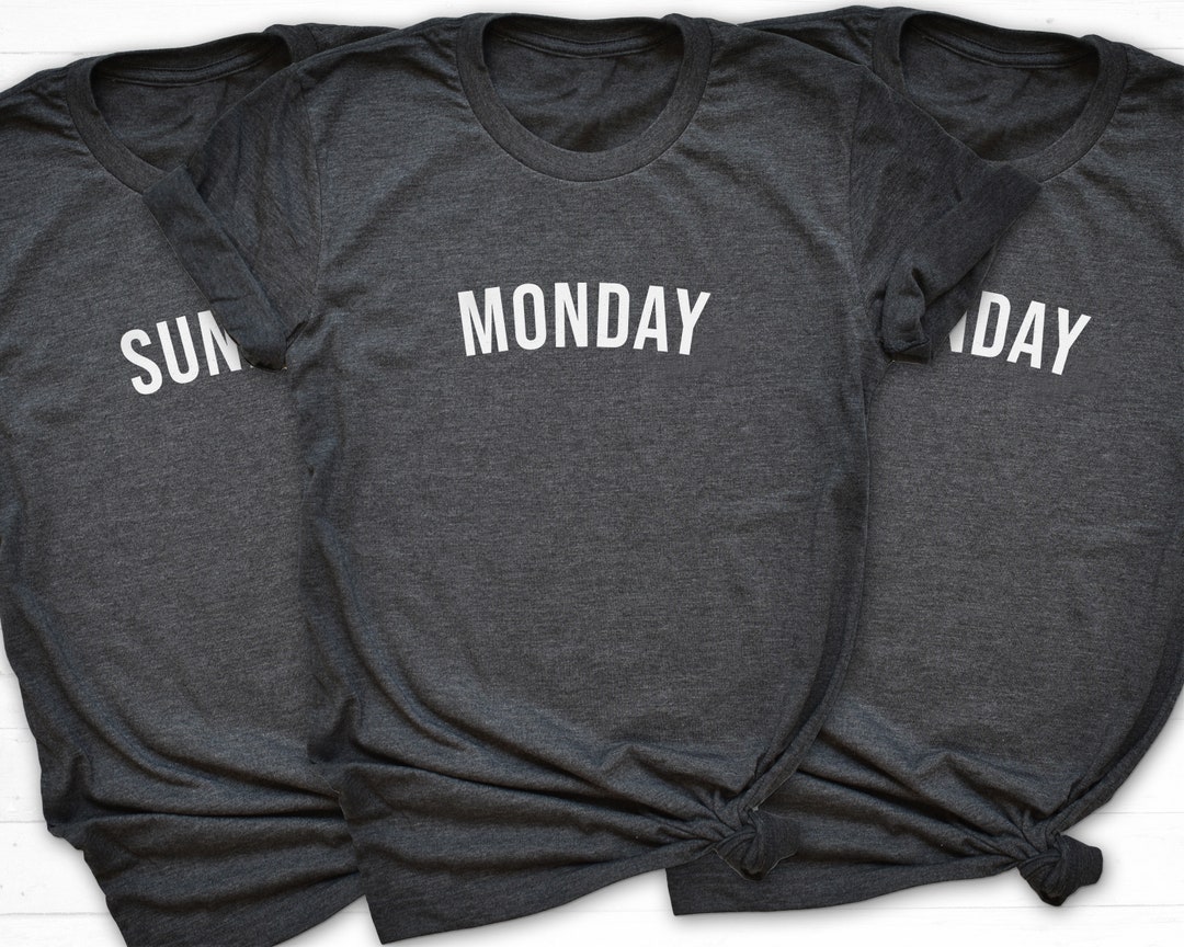 Day of the Week Shirt, Monday Tshirt, Weekday Shirt, Thursday Shirt ...