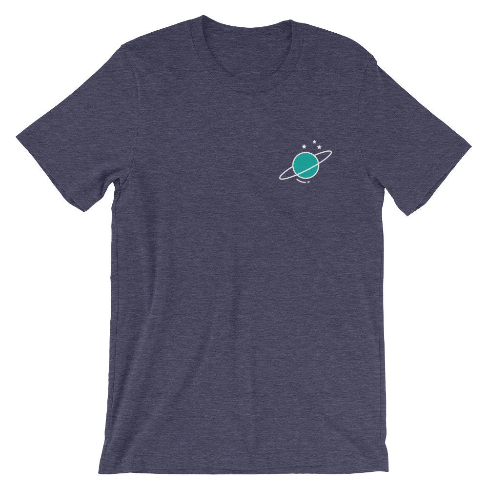 Saturn Tshirt, Planet T Shirt, Pocket Print Shirt, Pocket Tee, Space ...