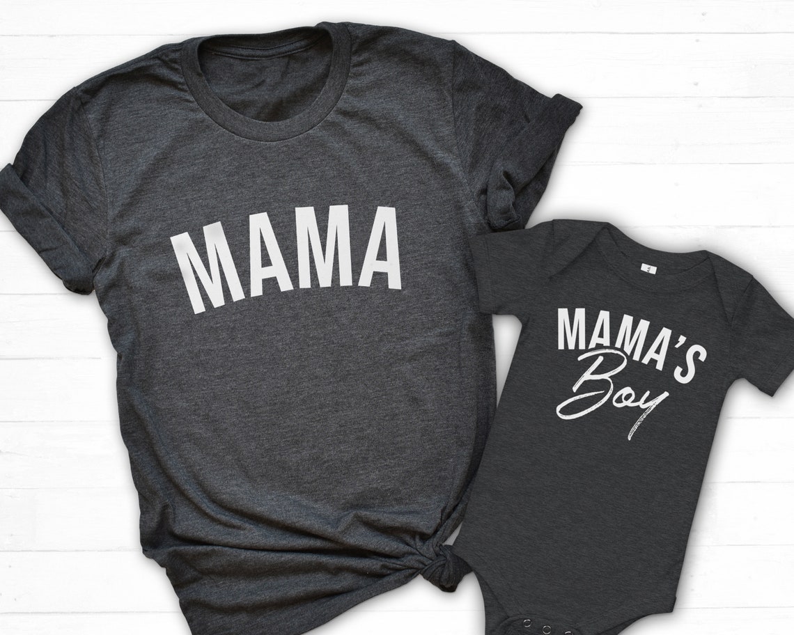 Mamas Boy Shirt Mama Son Shirt Matching Mom Baby Mommy And | Etsy