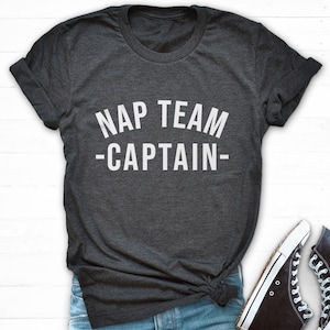 Nap Team Captain T Shirt, Funny Sleep Shirt, Napping for Two Shirt ...