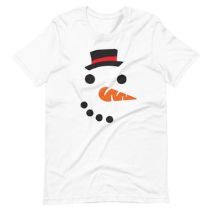 Christmas Snowman Shirt, Snowman Face Tshirt, Christmas Couple, Snowman ...