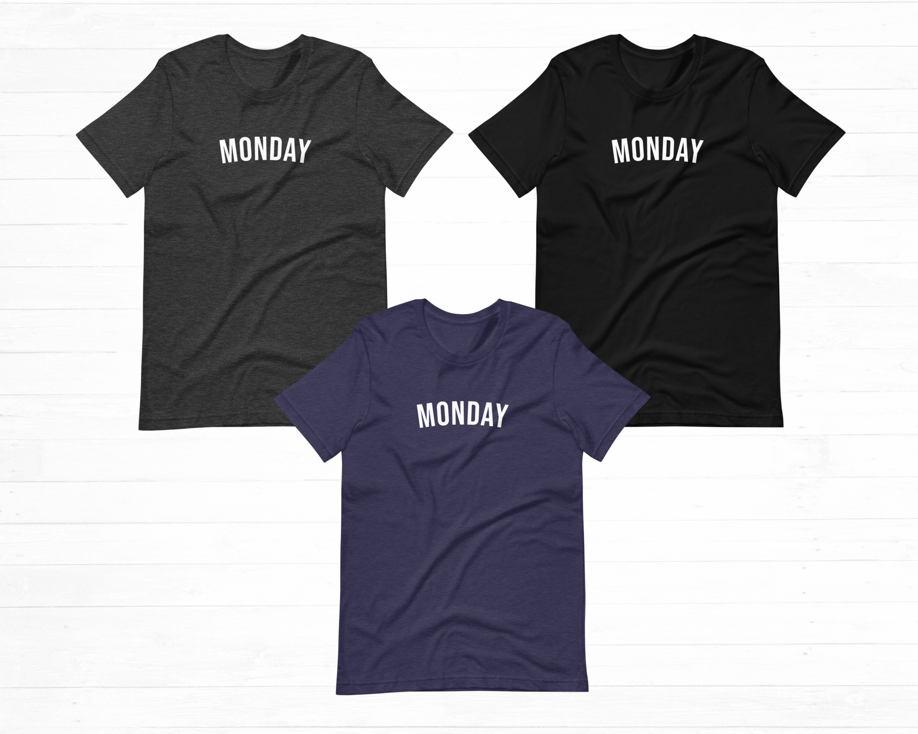 Day of the Week Shirt, Monday Tshirt, Weekday Shirt, Thursday Shirt ...