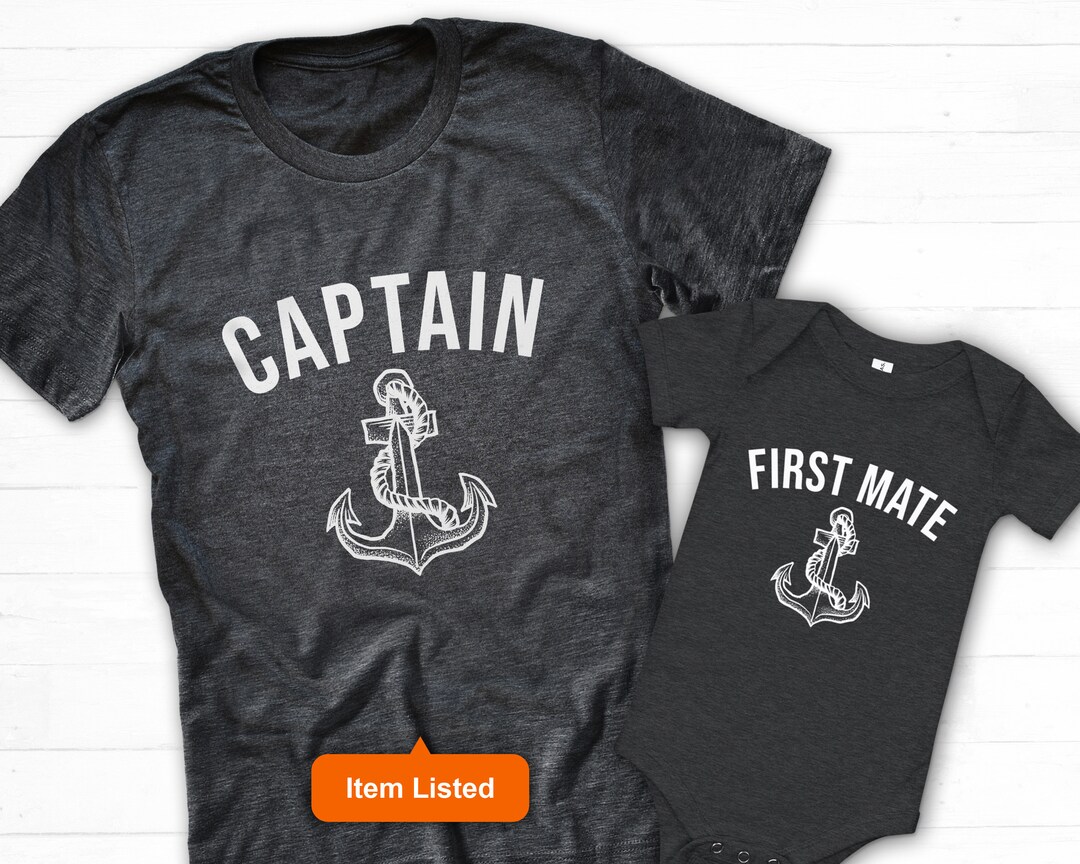 Captain First Mate Shirts, Captain Daddy, Dad Baby Matching, Daddy Baby ...