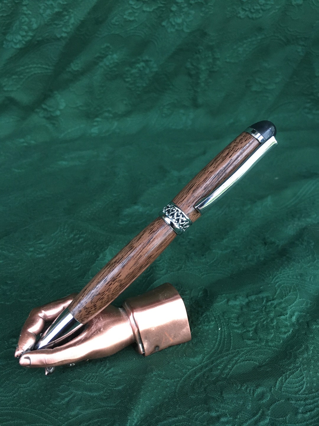 Apollo Infinity Chrome and Black Walnut Twist Pen - Etsy