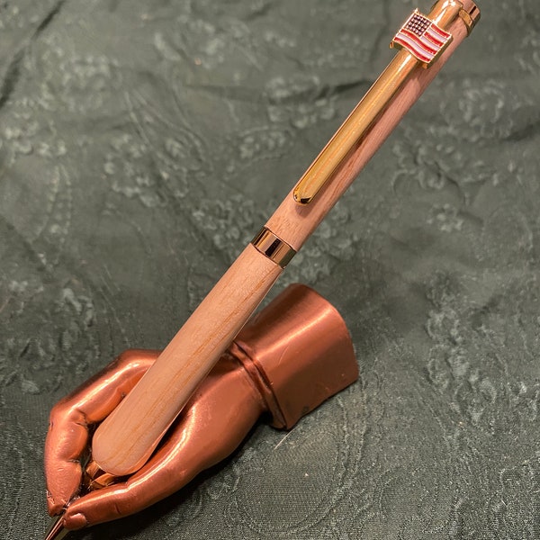 Stylo design en acrylique/polyester en métal et orange vif - Etsy France