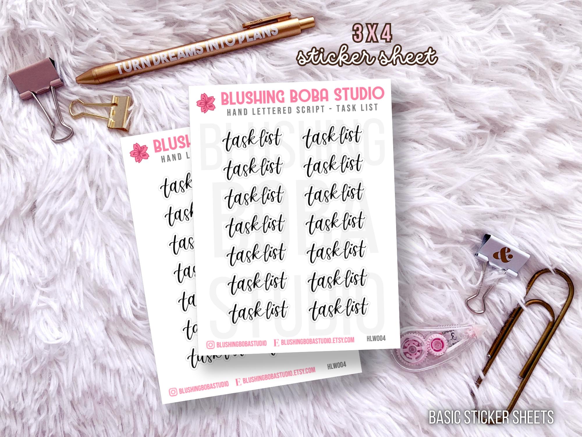 Task List Script Cursive Minimalist Planner Stickers | to Do Checklist ...