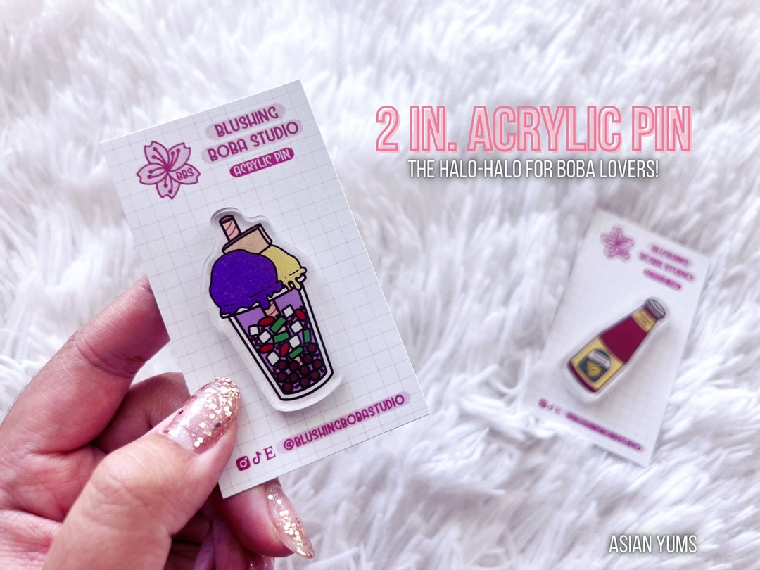 Halo Halo Acrylic Pin Boba | Filipino Dessert | Foodie Gifts | Pinoy ...