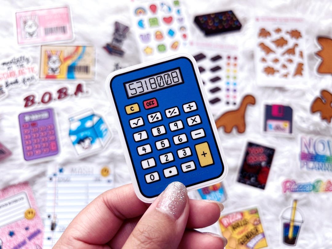 Funny Calculator 5318008 Sticker | 90s School Nostalgia | Millennial ...