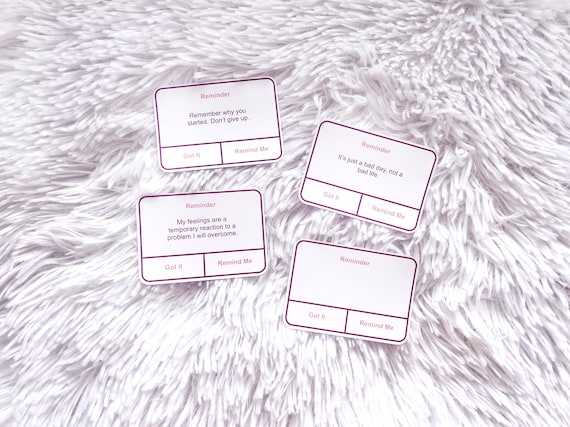 Positive Affirmation Cards V2 Reminder Cards Self Care | Etsy