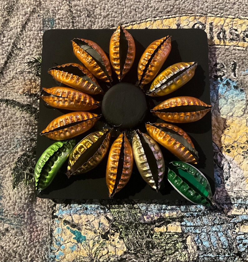 Orange Bottle Cap Flower - Etsy