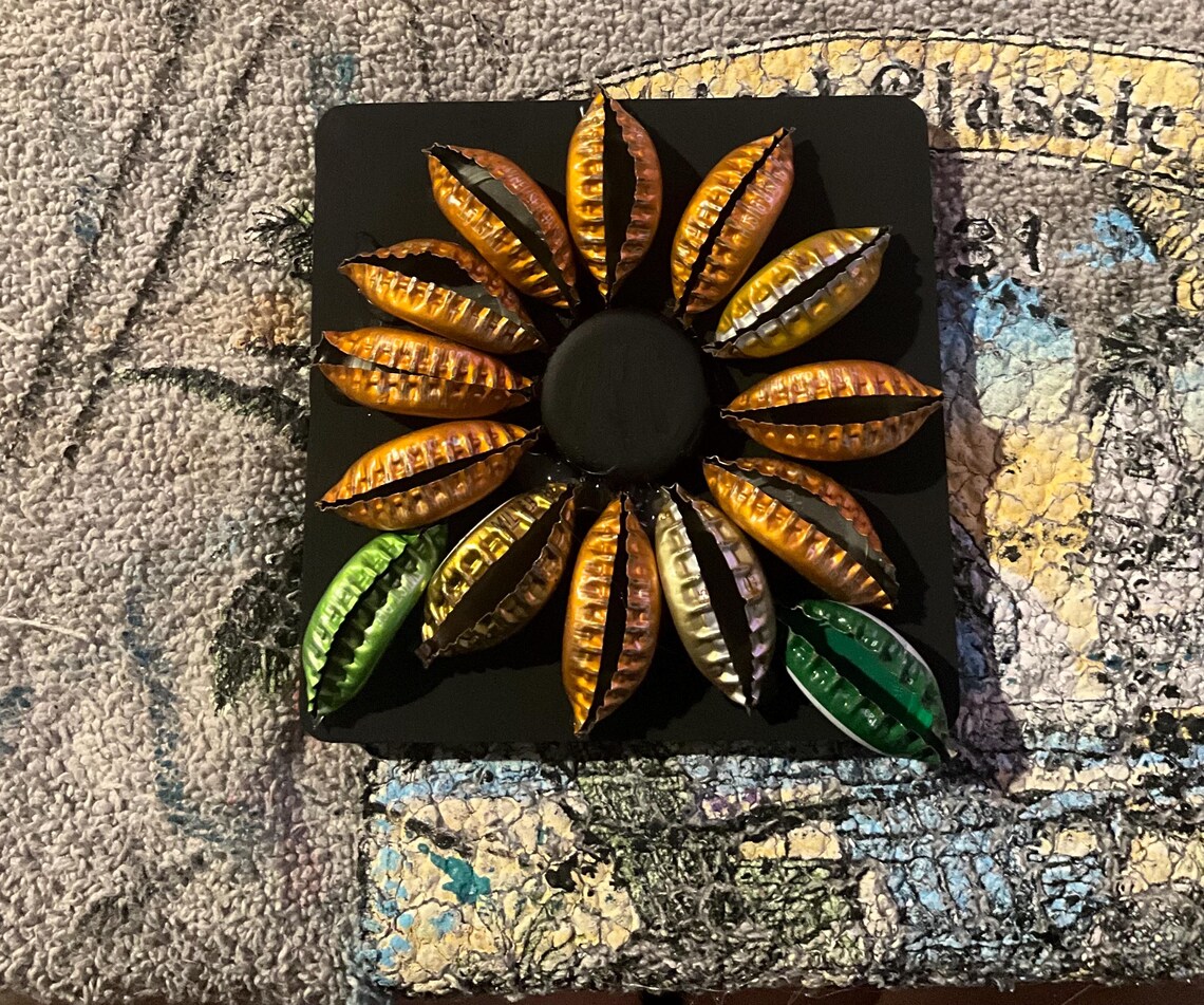 Orange Bottle Cap Flower - Etsy