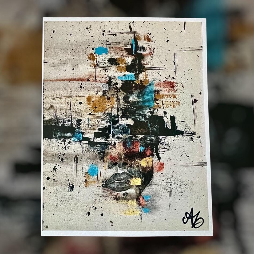 Bliss Acrylic Artwork Print: Abstract Portrait, 8x10 Glossy Cardstock ...
