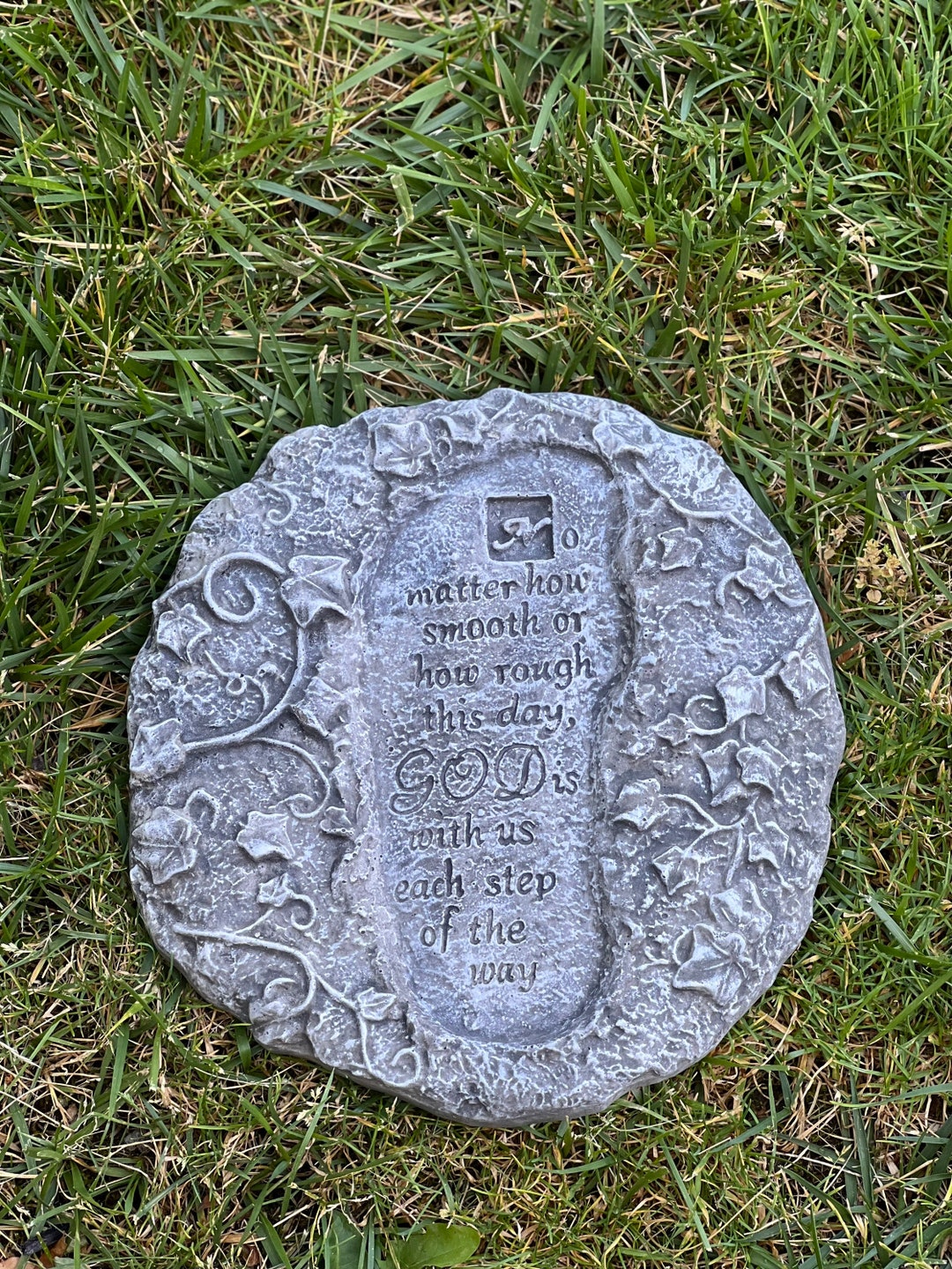Footprint Stepping Stone, 11"x1.5", Garden Stone, Garden Decor, Garden ...