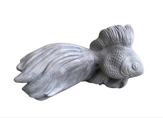 Concrete Fish Statue 10.5 Long Japanese Buddhism - Etsy