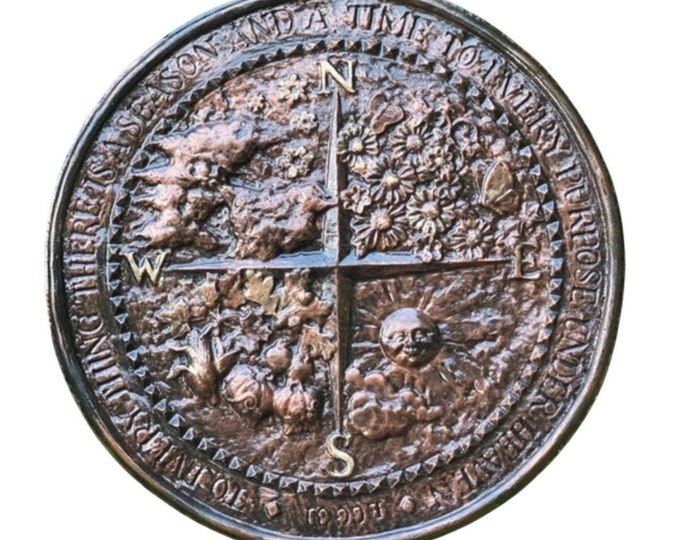 Compass Statue, Garden Decor, Concrete Garden Plaque, Cement Compass ...