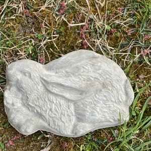 Bunny Stepping Stone, Concrete Step Stone, 8" X 5.5", Bunny Garden ...