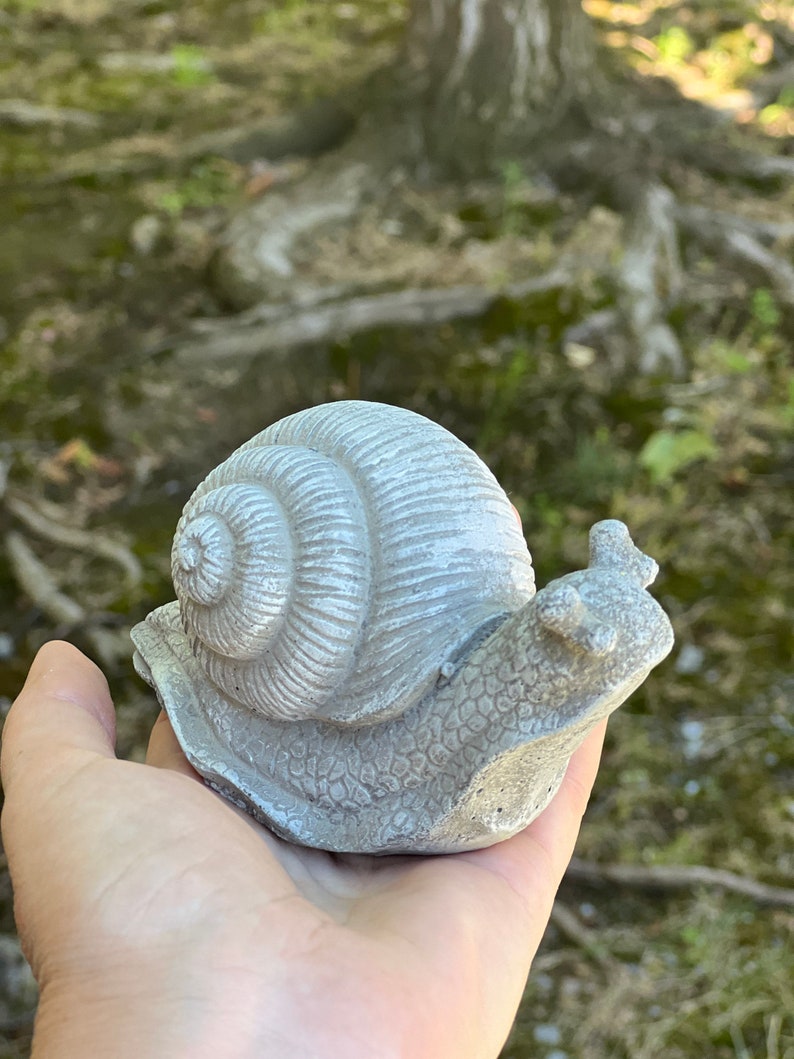 Snail Concrete Statue Garden Statue Garden Décor Snail - Etsy