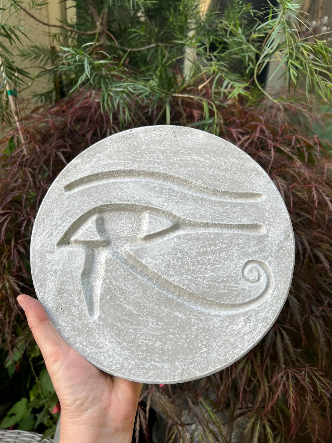 Eye of Ra Concrete Stepping Stone, Garden Plaque, Eye of Horus, Fire ...