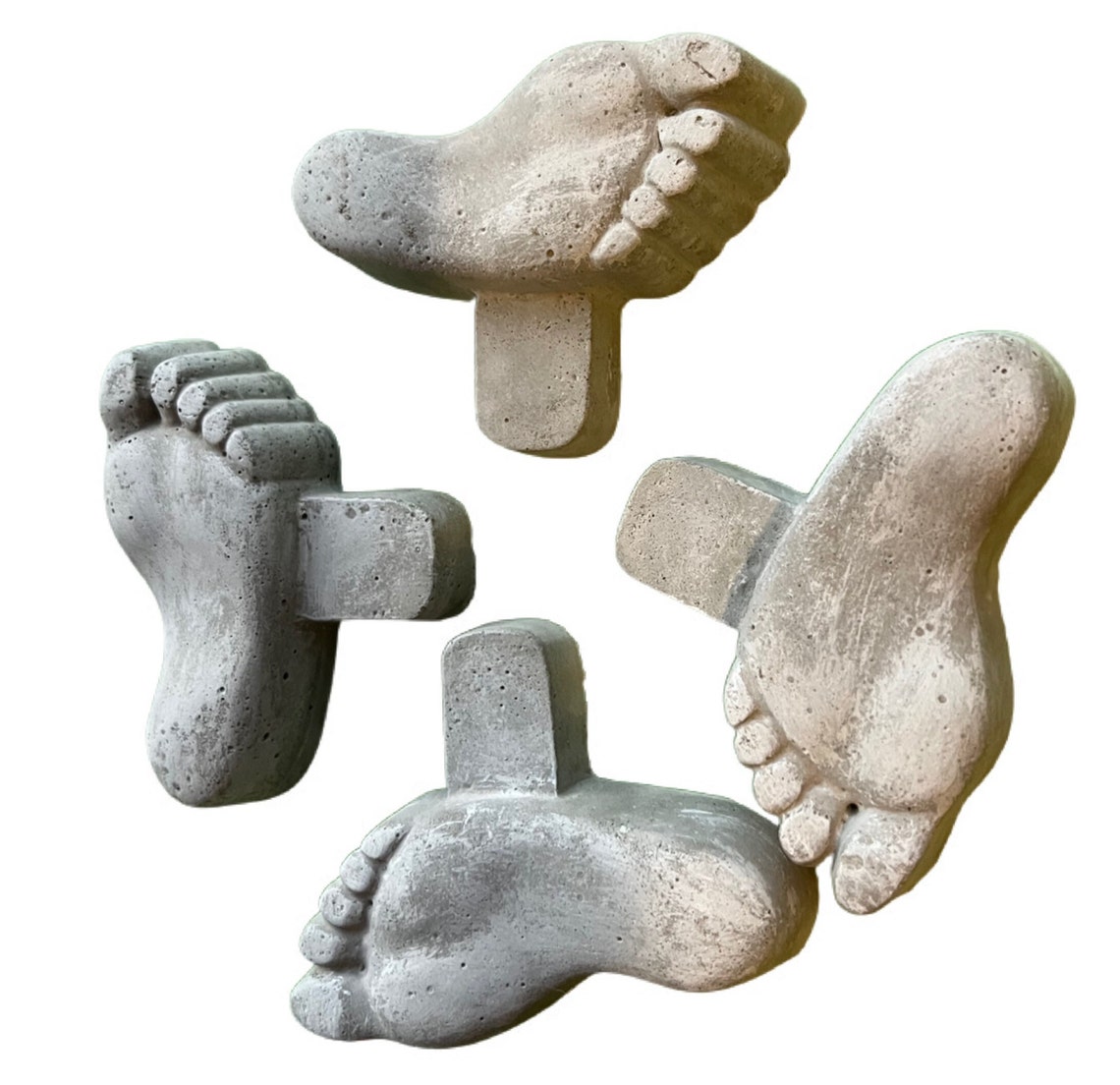 Foot Concrete Planter Feet 4 5/8 X 3 1/2 X 1 1/4 Deep Pot - Etsy