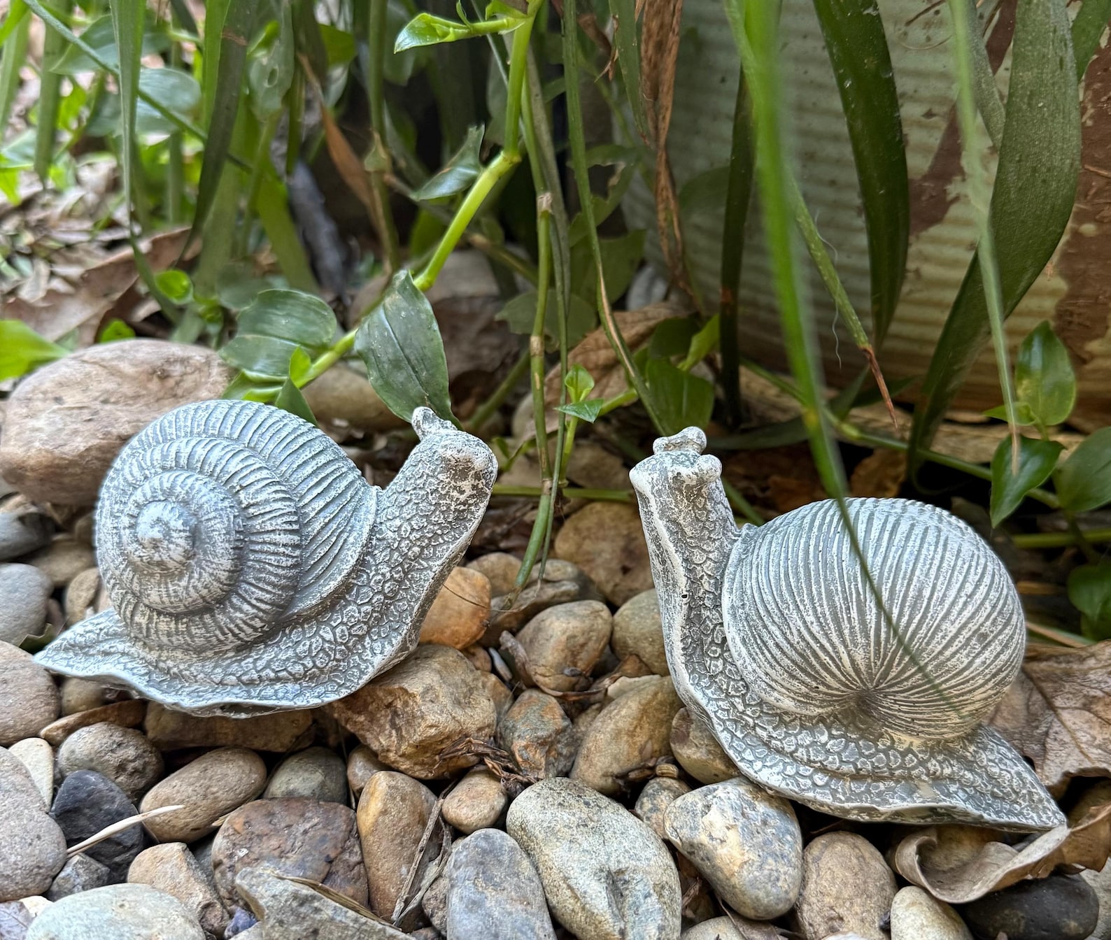 Snail Concrete Statue, Garden Statue, Garden Décor, Snail Gift, Mini ...