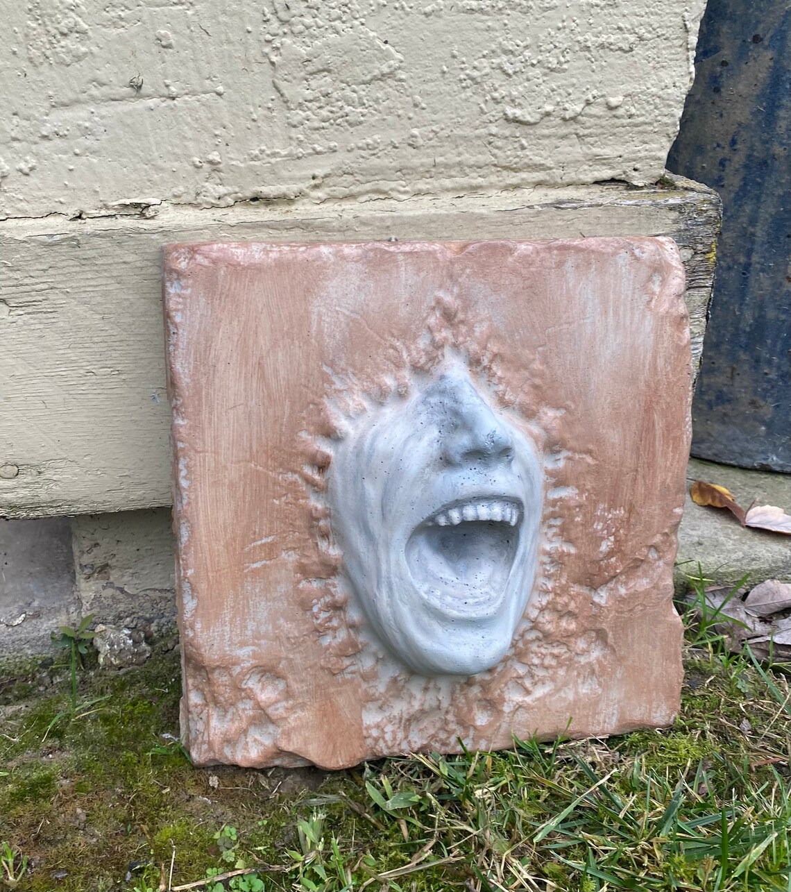 Concrete Face Through the Wall Screaming Face Stone Concrete - Etsy