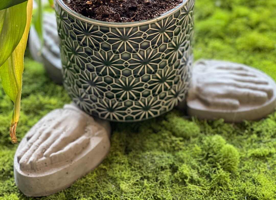 Praying Hands Planter Feet, 4.75"x3"x1.5", Set of 3 or 4, Plant Pot ...