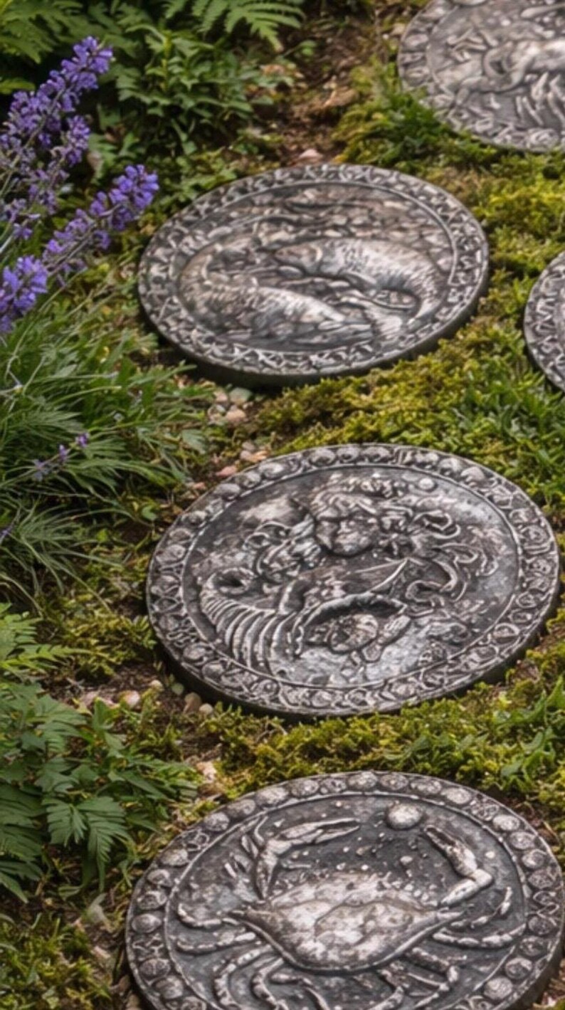 Zodiac Sign Stepping Stone, Astrology Birthday Garden Decor Gift ...