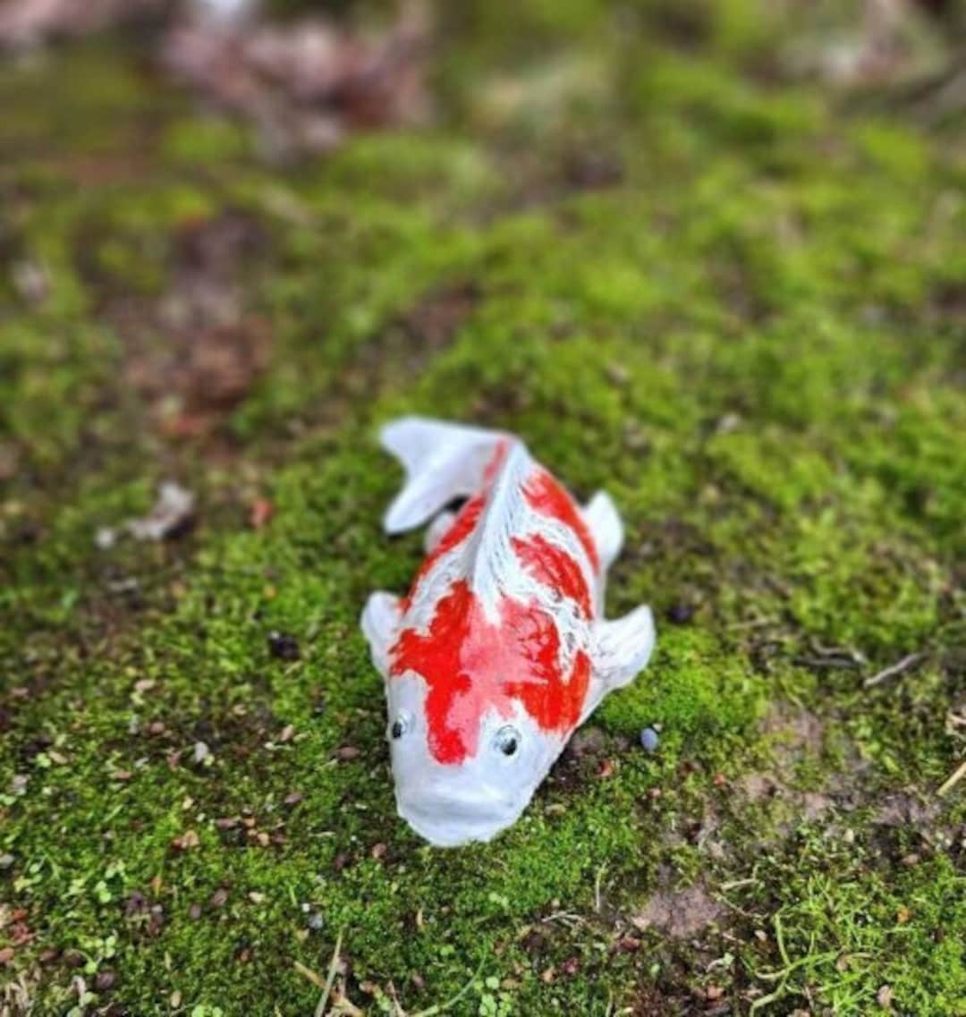 Concrete Koi Fish, Garden Sculpture, Statues, Koi Art, Garden Art ...