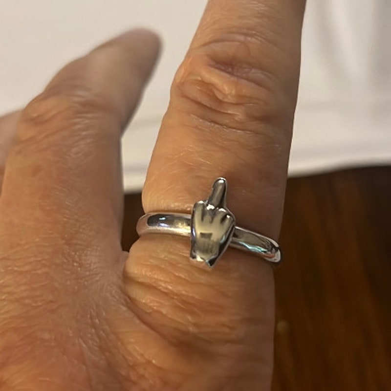 Middle Finger Ring - Etsy