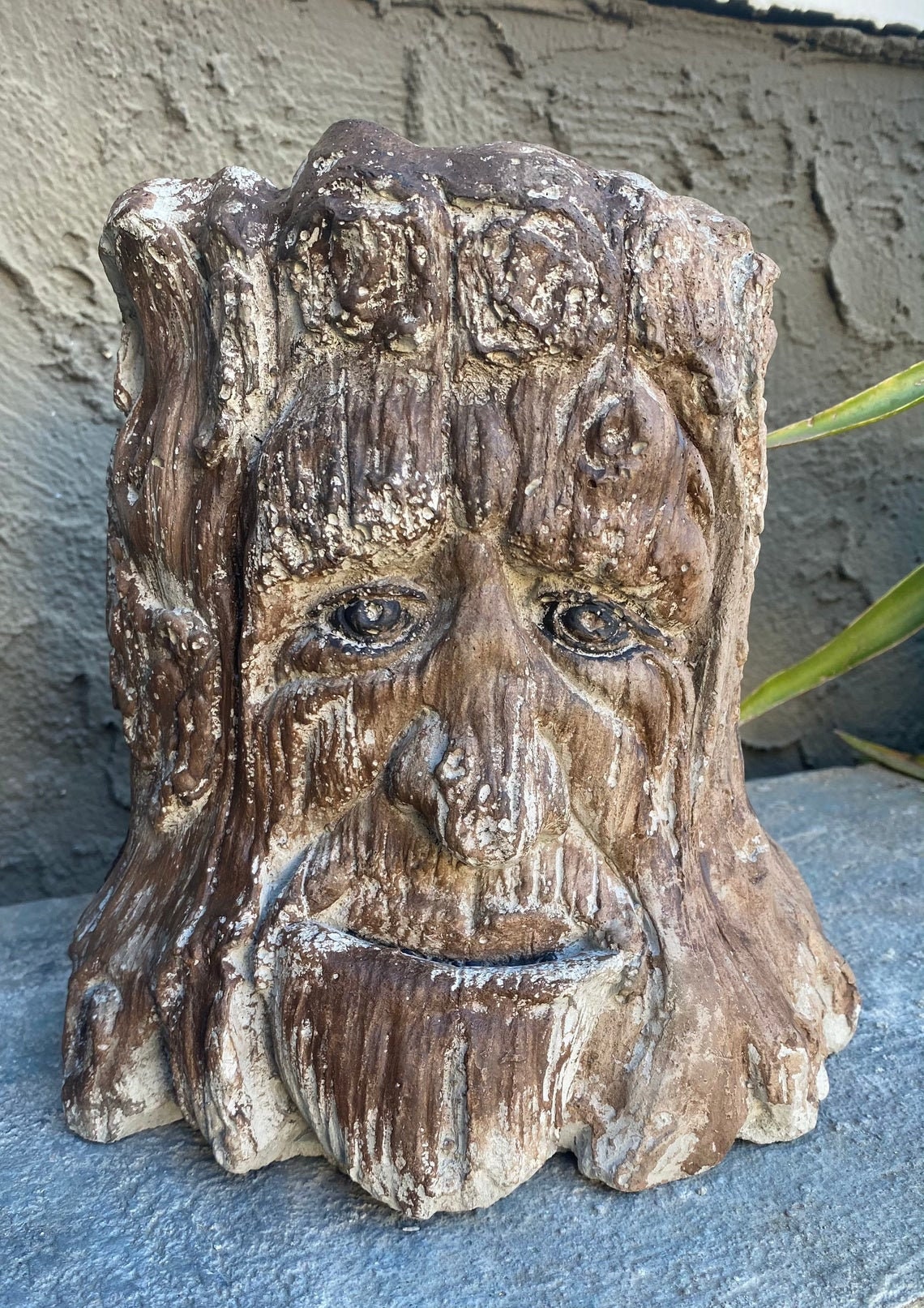 Tree Face Garden Pot Tree Man Face Planter Concrete Garden | Etsy