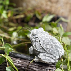 Concrete Spitting Frog Fountain 4.5"x3.25"x3", Water Feature, Spitter ...