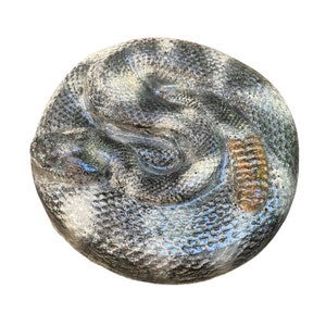 Rattlesnake Concrete Statue, Snake Statue, Pond Decor, Home or Garden ...